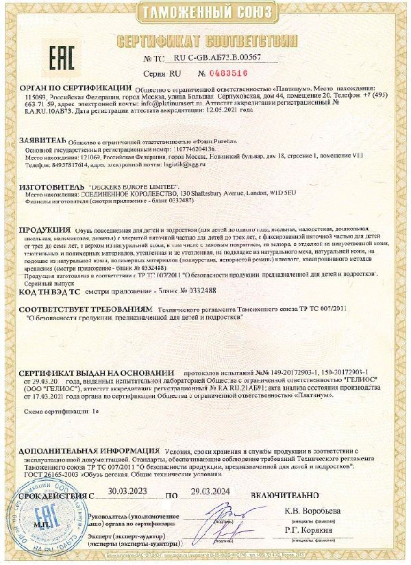 Сертификат Соответствие