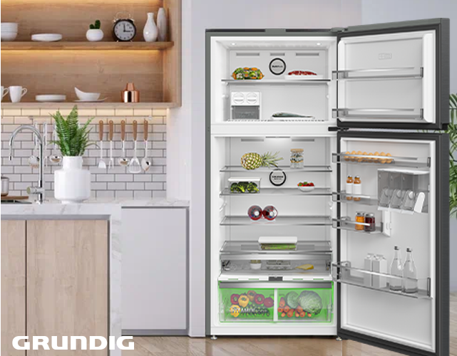 Холодильник Grundig GDN18820HXBR с верхней морозильной камерой - купить ...