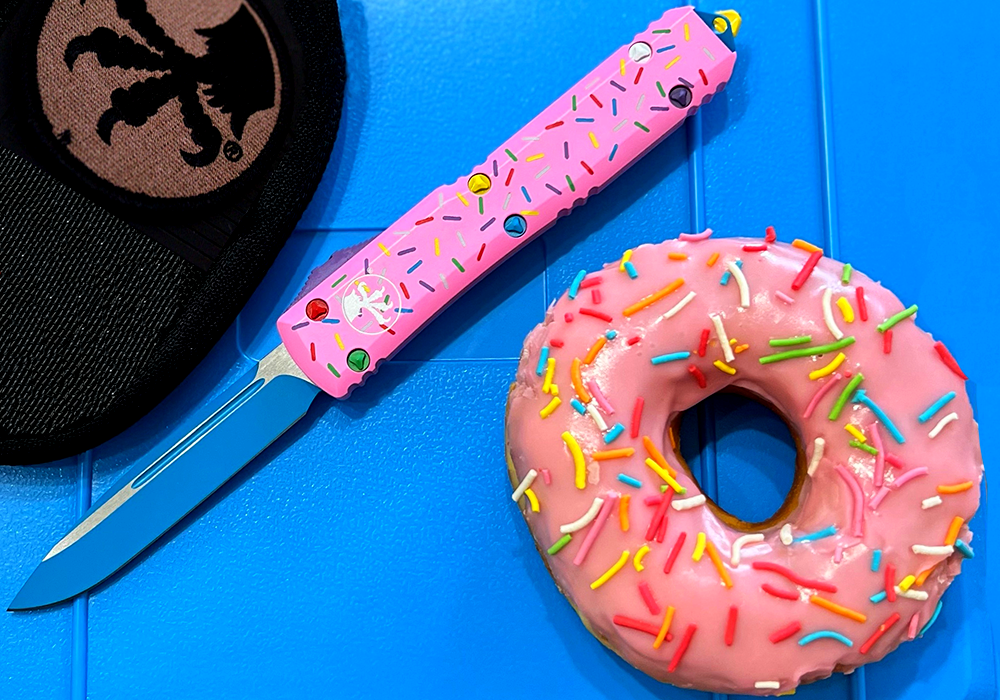 Нож Microtech Ultratech 121-1DW Exclusive Dessert Warrior Donut Pink ...