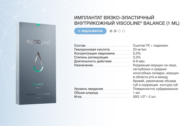 Viscoline® Balance | 23 мг/мл | Филлер средний купить в Москве