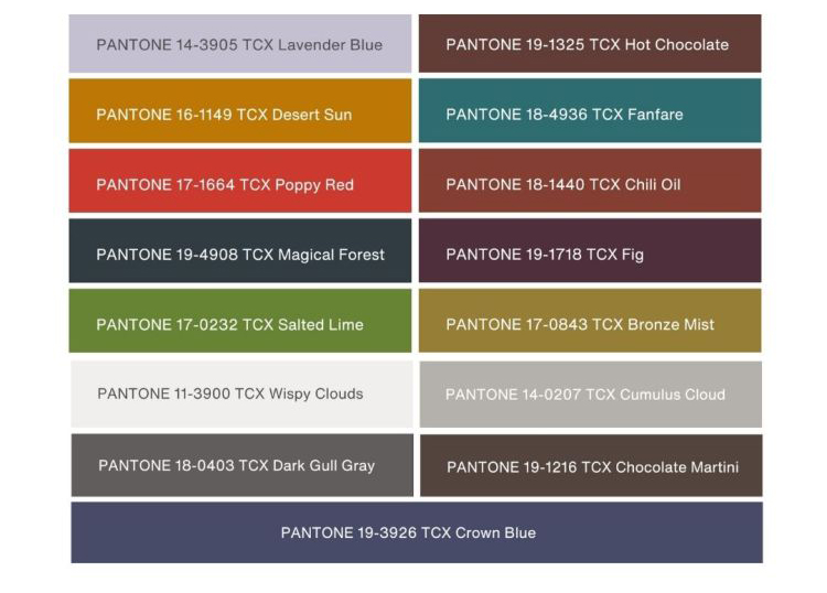 Модные цвета по версии Pantone на сезон осень-зима 2025/26-linenby.by