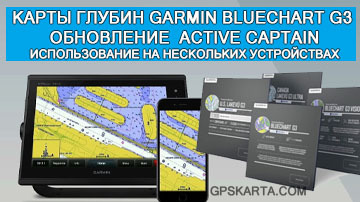 Garmin BlueChart G3 обновление карт, Active Captain, использование на ...