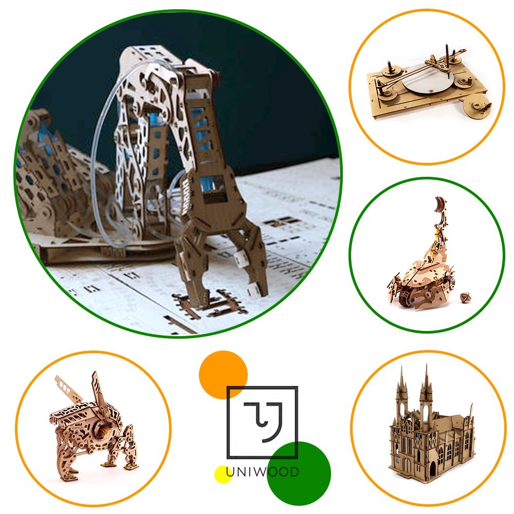 Деревянные сборные модели UNIWOOD. Механические 3D пазлы, модели из ...