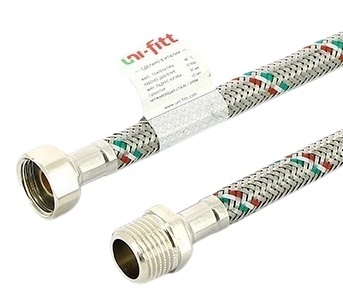 Гибкая подводка Uni-Fitt 1/2", штуцер-гайка, наружная / внутренняя резьба