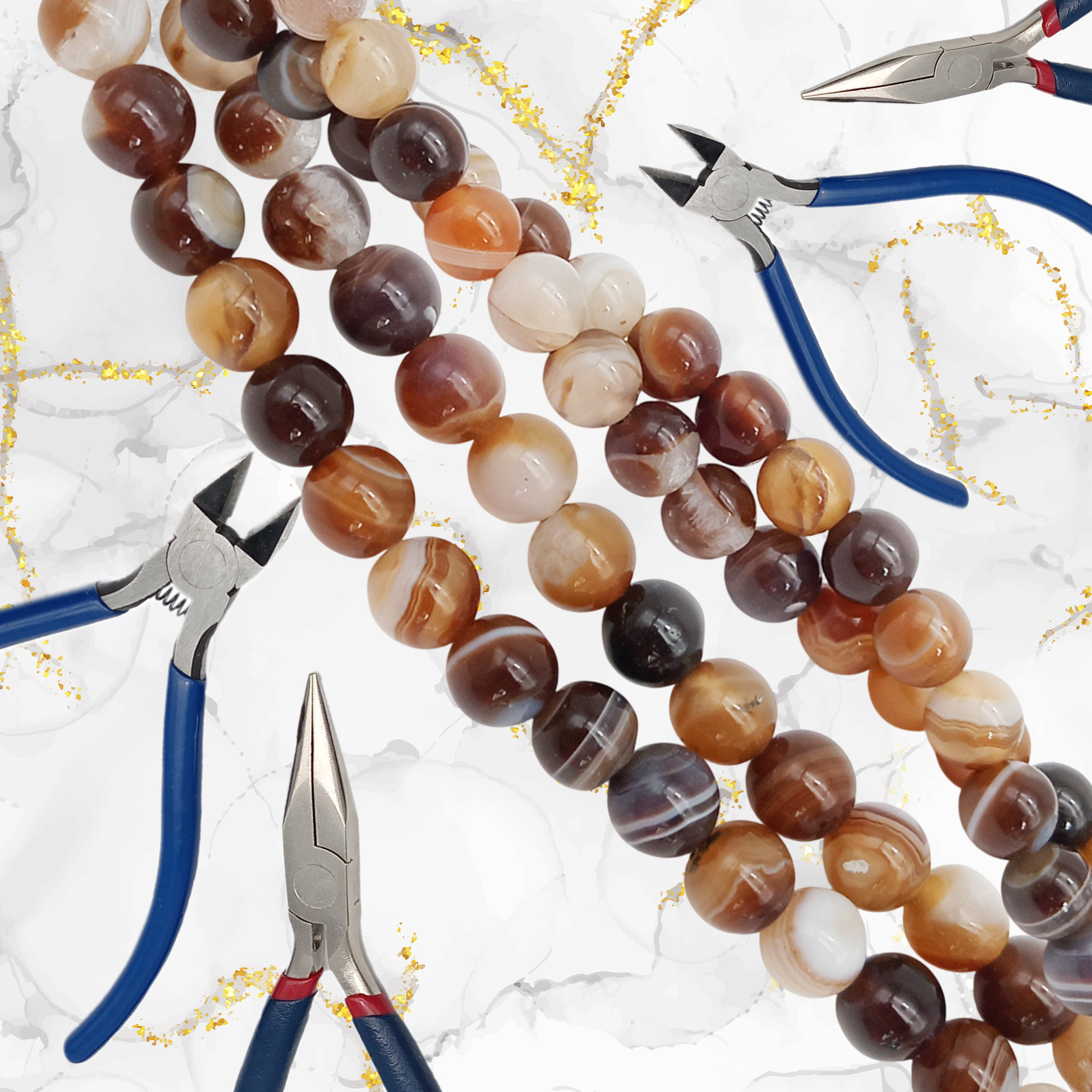 Нить бусин из агата коричневого – купить по лучшей цене | Ural-Mineral