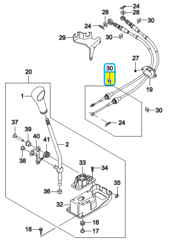ФИКСАТОР ТРОСА ПЕРЕКЛЮЧЕНИЯ ПЕРЕДАЧ (СКОБА) MATIZ, AVEO 1,2 GM– купить ...