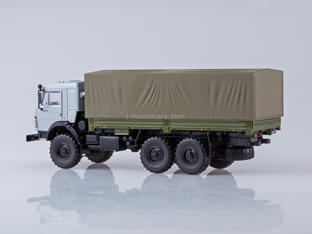 KAMAZ-53501 6x6 flatbed truck khaki-gray 1:43 PAO KAMAZ