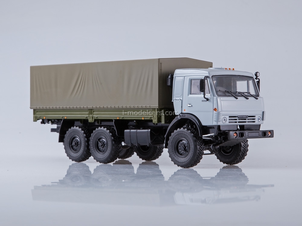 KAMAZ-53501 6x6 flatbed truck khaki-gray 1:43 PAO KAMAZ