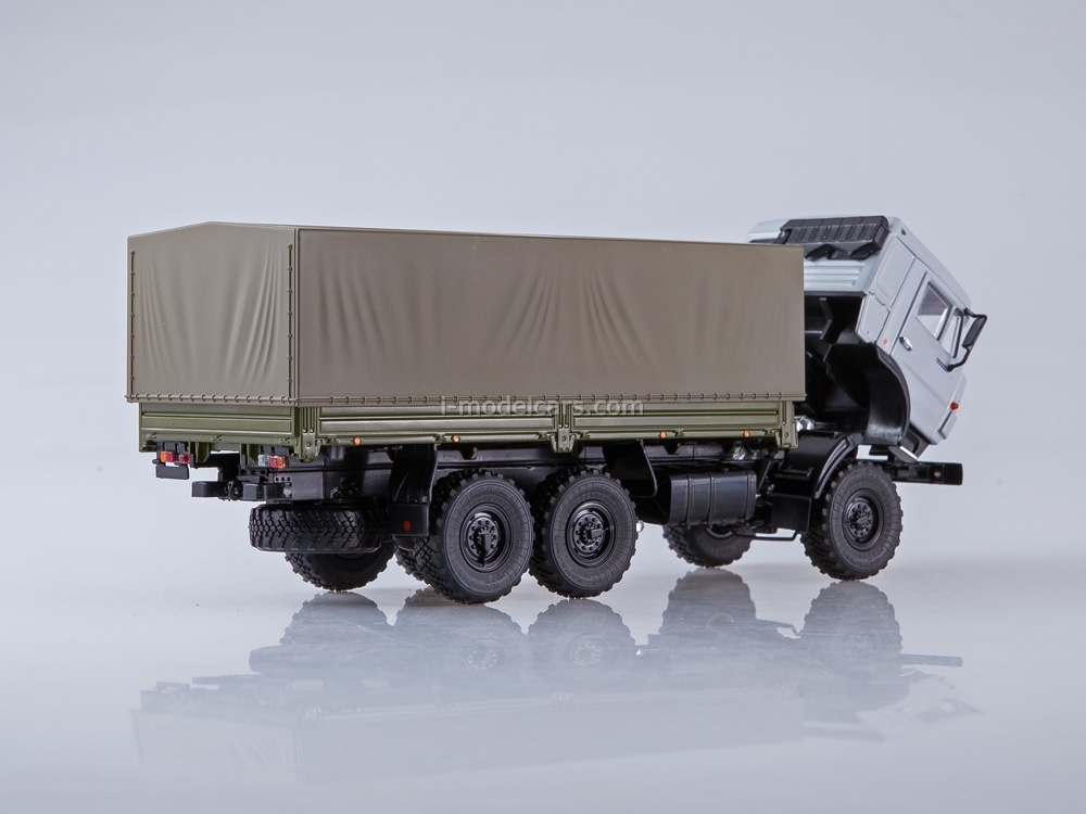 KAMAZ-53501 6x6 flatbed truck khaki-gray 1:43 PAO KAMAZ