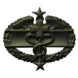 Бейдж US Army Badge U.S. COMBAT MEDICAL 3nd AWARD BLACK