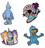 Значок Футурама Бендер: купить значки из металла Futurama Bender Москва