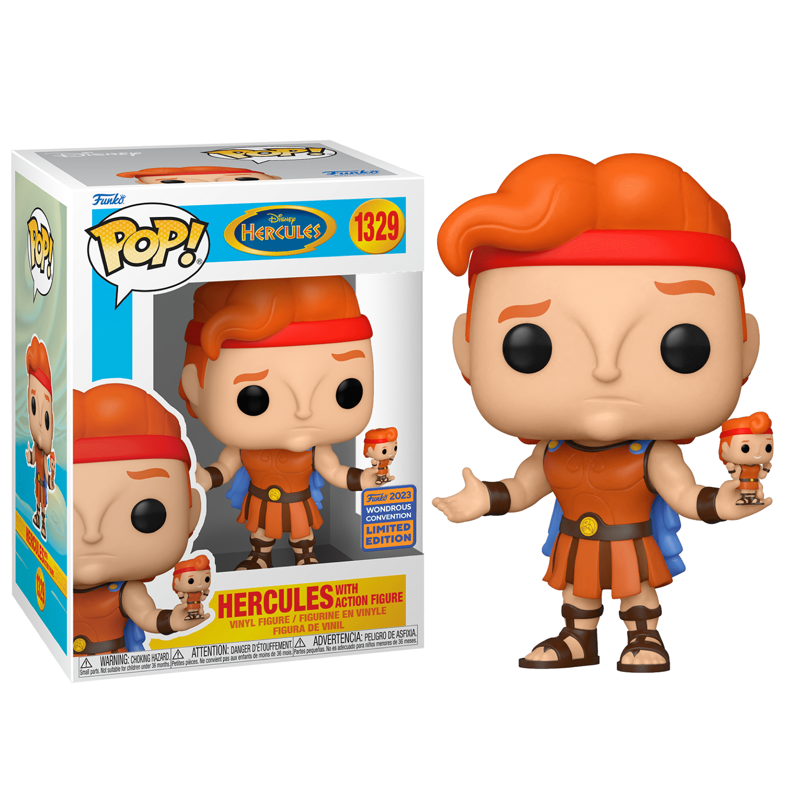Funko POP! Disney Hercules: Hercules with action figure (Funkon Exc ...