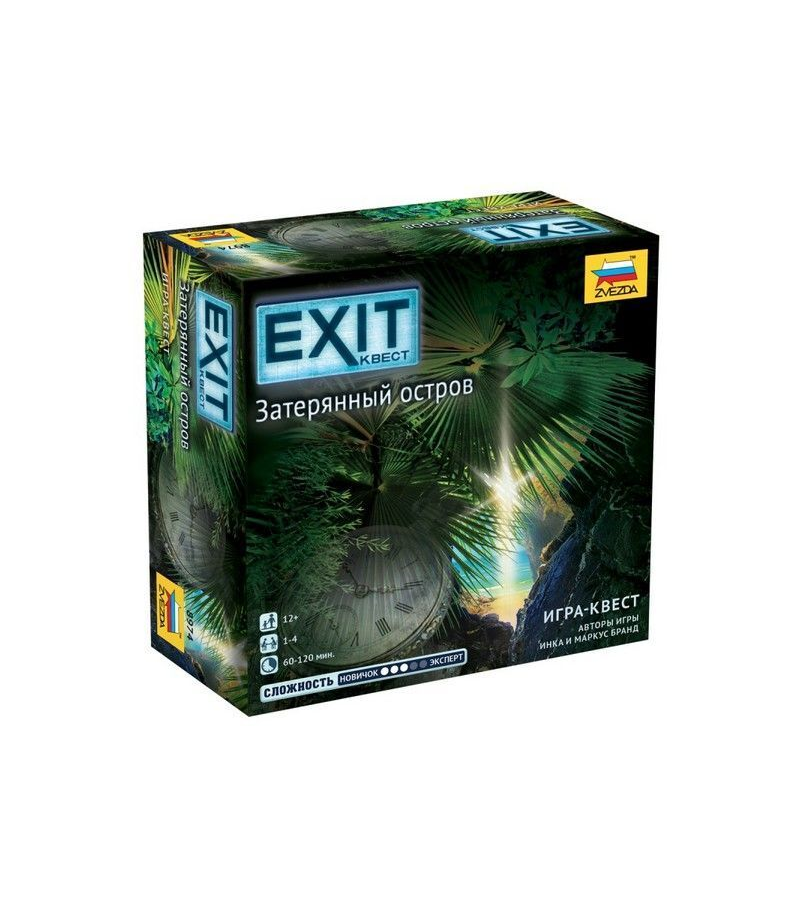 Настольная игра ZVEZDA "EXIT Квест. Затерянный остров", семейная ...