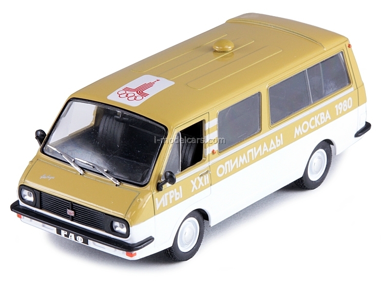 MODEL CARS 1:43 RAF-2203 Support Olympic Flame USSR DeAgostini Service ...