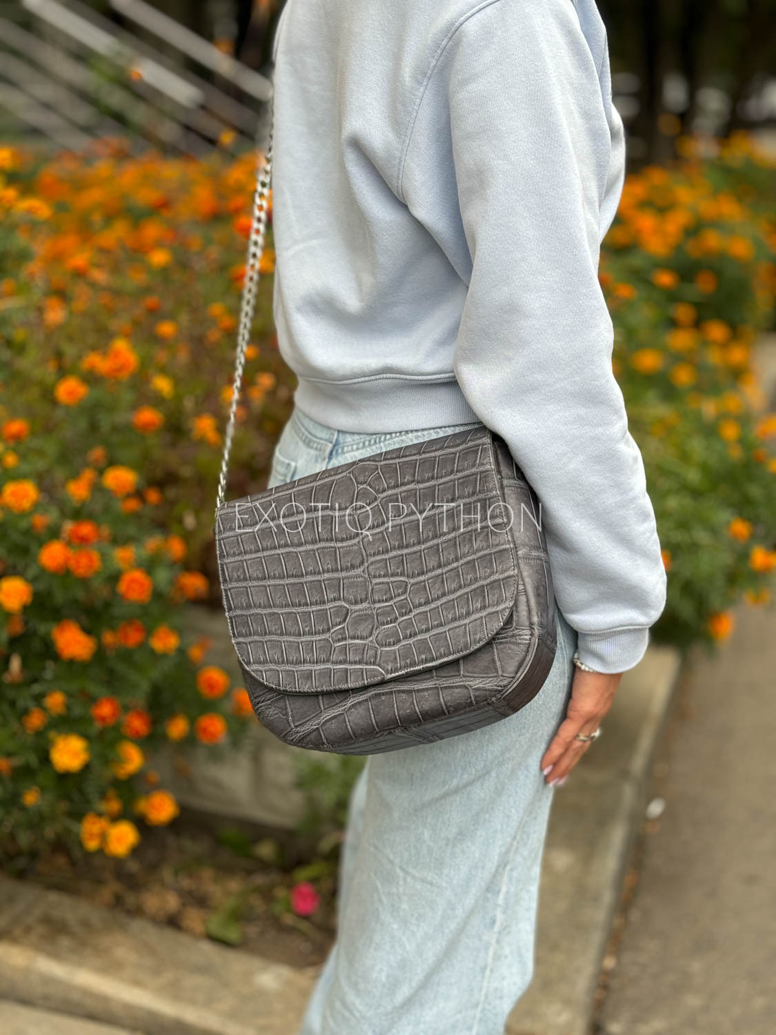 Женская сумка из крокодиловой кожи BG-507 - EXOTIQ PYTHON