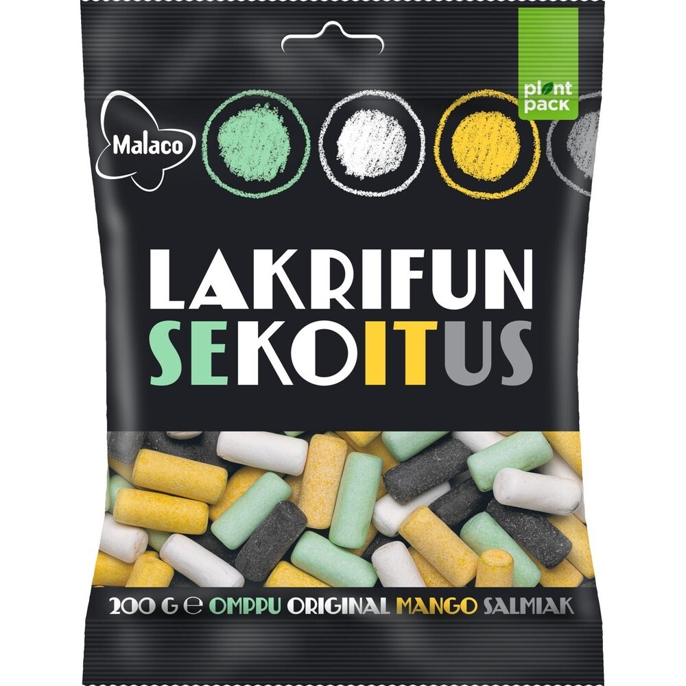 Лакричные конфеты Malaco Lakrifun Sekoitus Lakritsisekoitus 200G ...