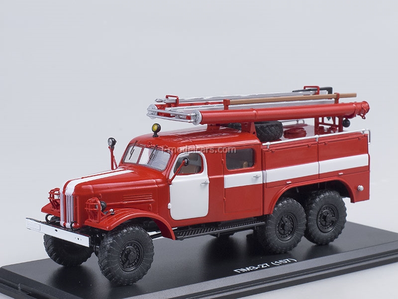 MODEL CARS ZIL-157K PMZ-27 Fire Engine 1:43 Start Scale Models (SSM)