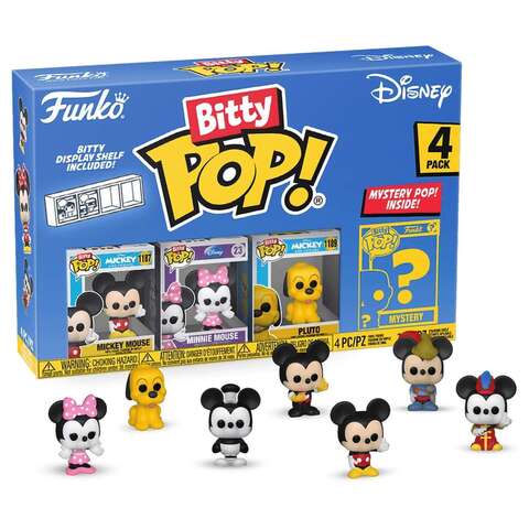 Funko Bitty POP! Disney S1 Mickey Mouse+Minnie Mouse+Pluto+Mystery (1 of 4) 4PK – купить за 2190 ...