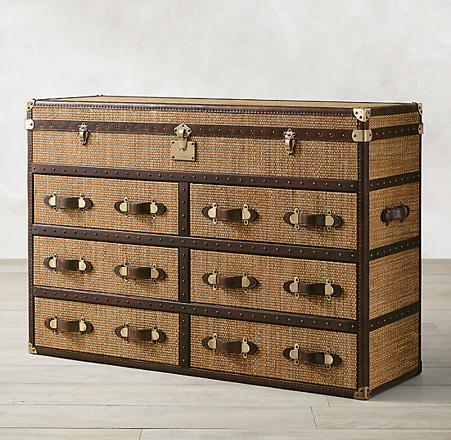 Купить купить Комод-сундук Mayfair Rattan с 6 выдвижными ящиками и с ...