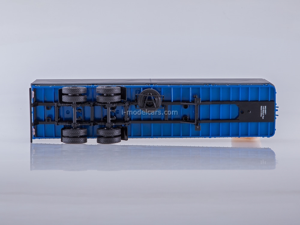 MODEL CARS Semitrailer two-axle board MAZ-93971 blue-gray 1:43 AutoHistory