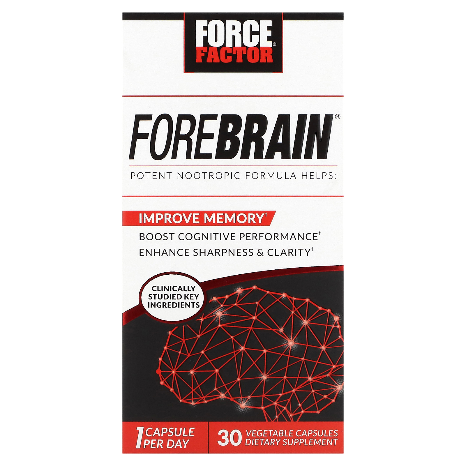 Force Factor Forebrain 30 капсул Foa 01403 купить за 3 167