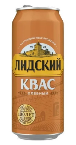 Белорусский квас Лидский "Хлебный" 0,5л. ж/б - купить с доставкой по ...
