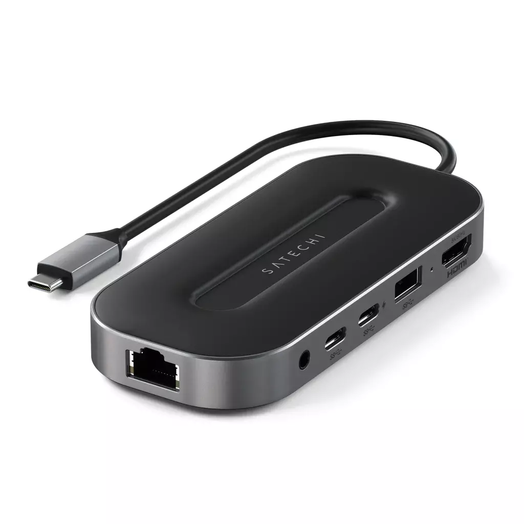 Купить USB-хаб Satechi USB 4 Multiport Adapter with 2.5G Ethernet Серый ...