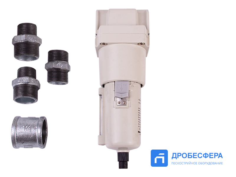 Фильтр влагомаслоотделитель 1-1/4" PST с фитингами для установки на ...