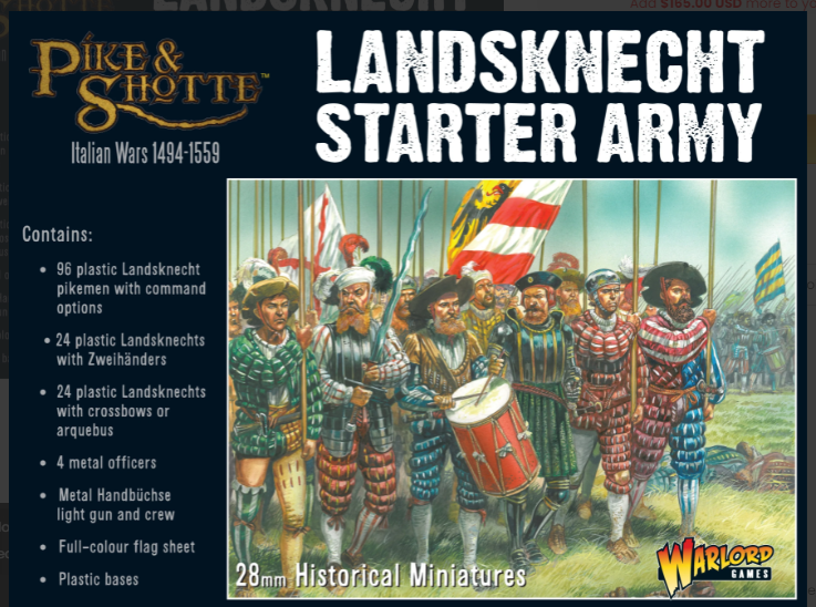 Landsknecht Starter Army - купить по низкой цене | База 28 страница