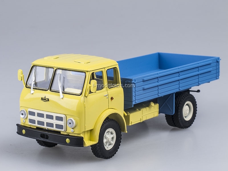 MODEL CARS 1:43 MAZ-500A board yellow-blue Nash Avtoprom