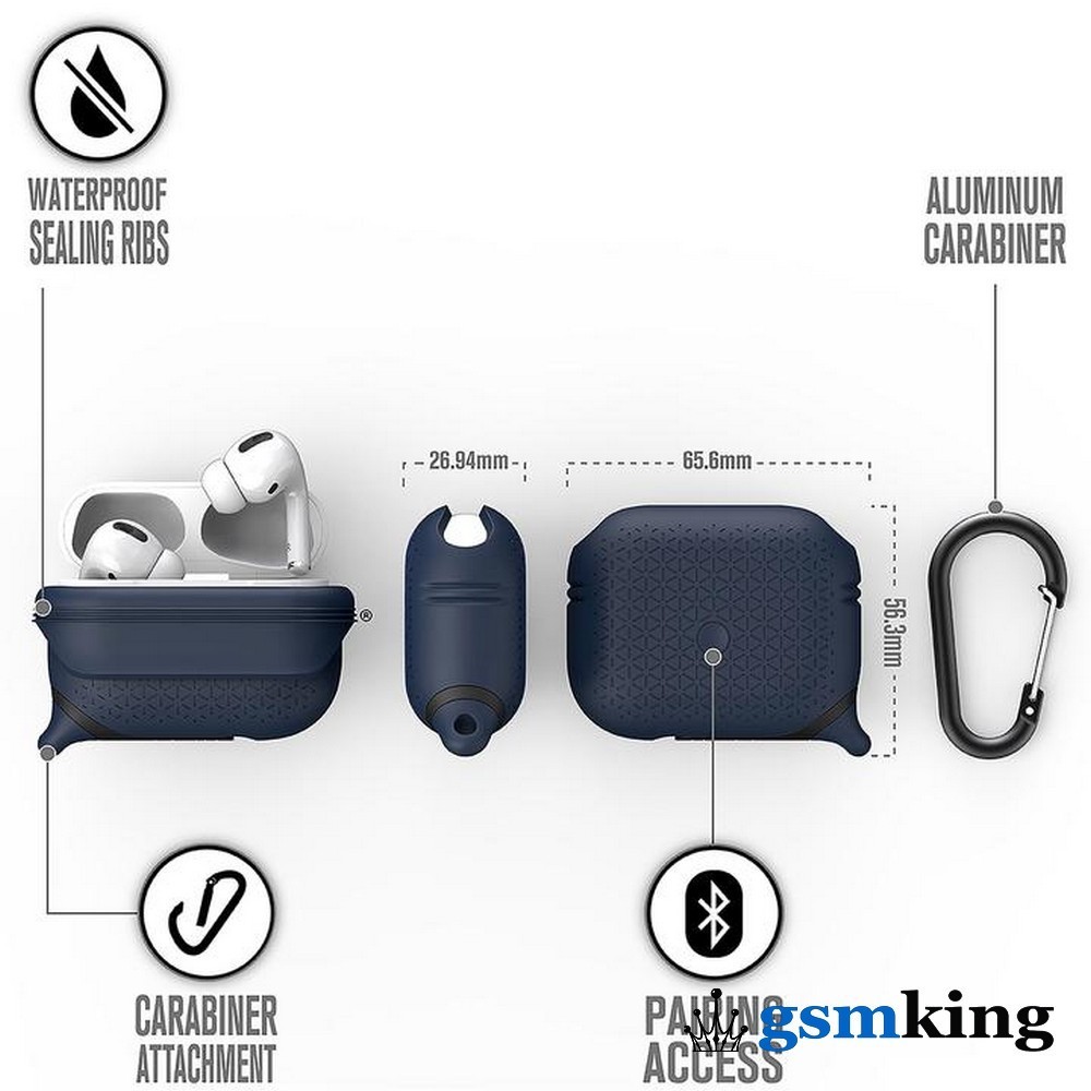 Catalyst Waterproof Case for AirPods Pro 1 2 Premium Edition Midnight Blue 0.0