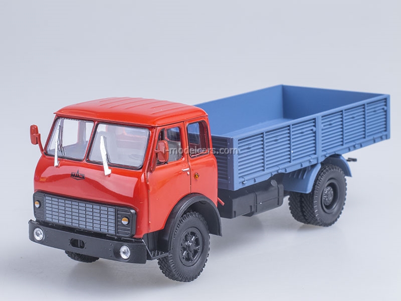 MODEL CARS 1:43 MAZ-5335 board red-blue Nash Avtoprom