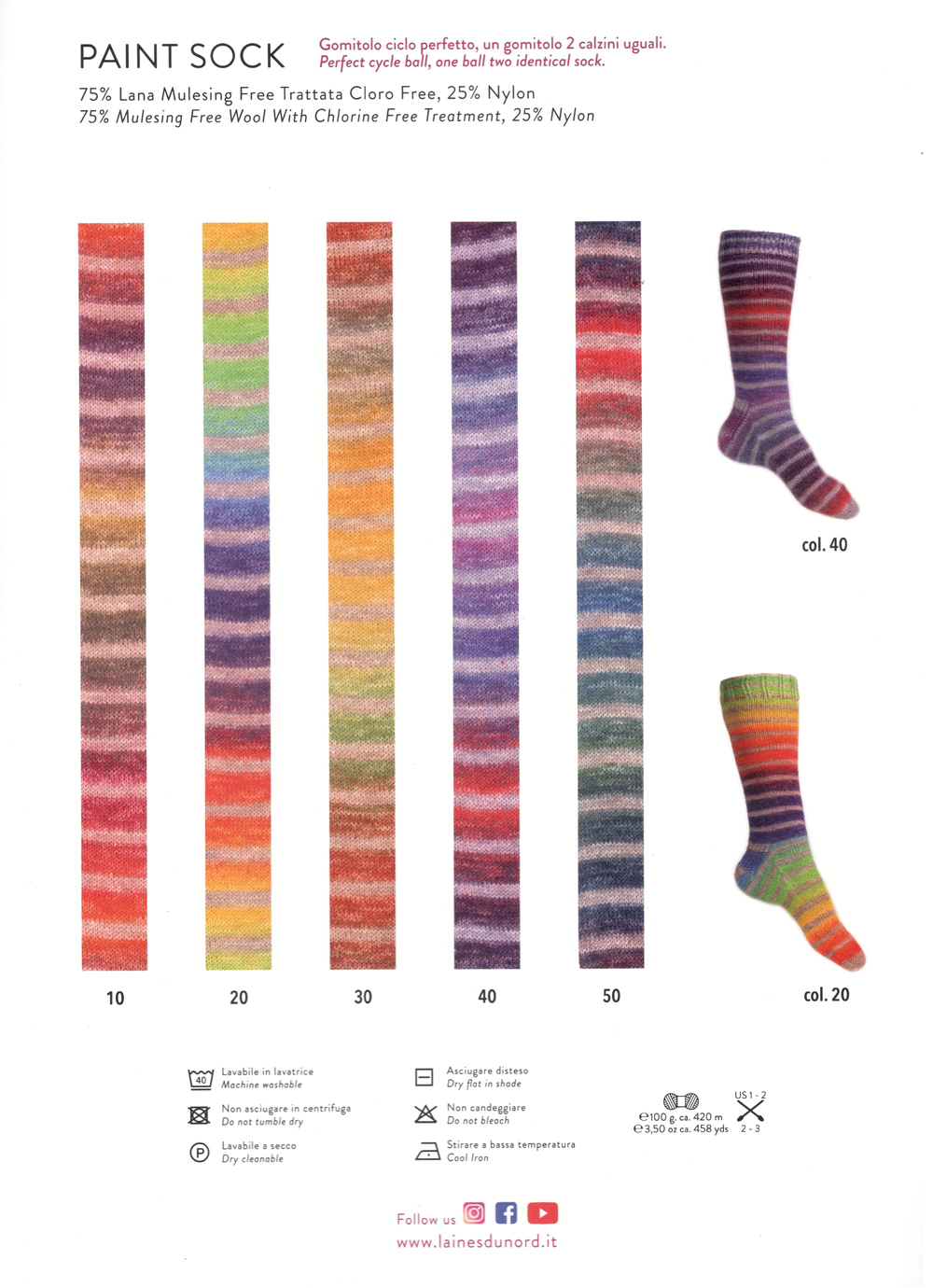 Laines Du Nord Paint Sock 010 купить - www.knit-socks.ru