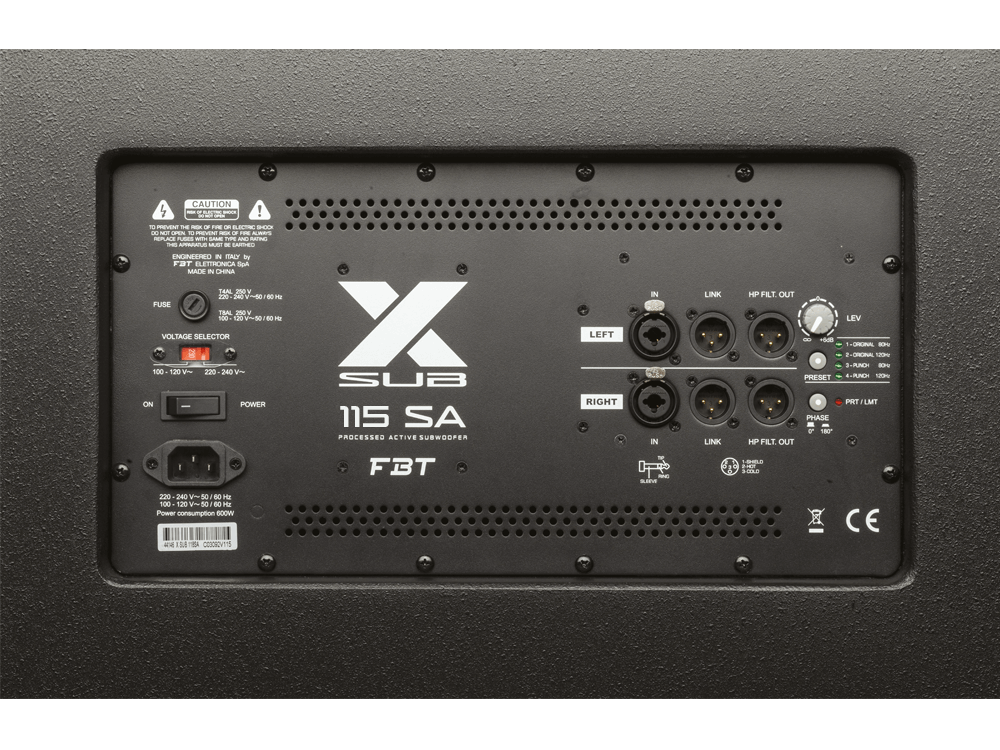FBT X-SUB 115SA - активный сабвуфер