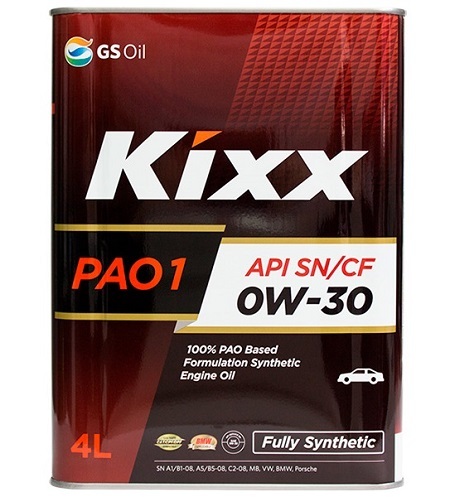 KIXX PAO-1 PAO1 С2/С3 0w-30 масло моторное синтетическое (4 Литра)