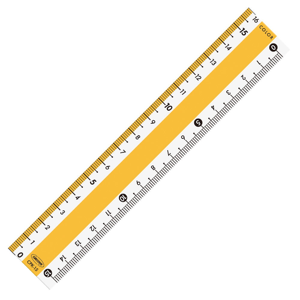 Линейка 15 см Kyoei Orions Color Ruler CPK-15-Y