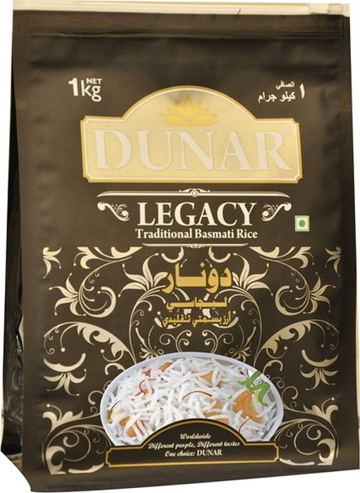 Рис Dunar Basmati Legacy длиннозерный шлифованный 1 кг купить по низкой ...