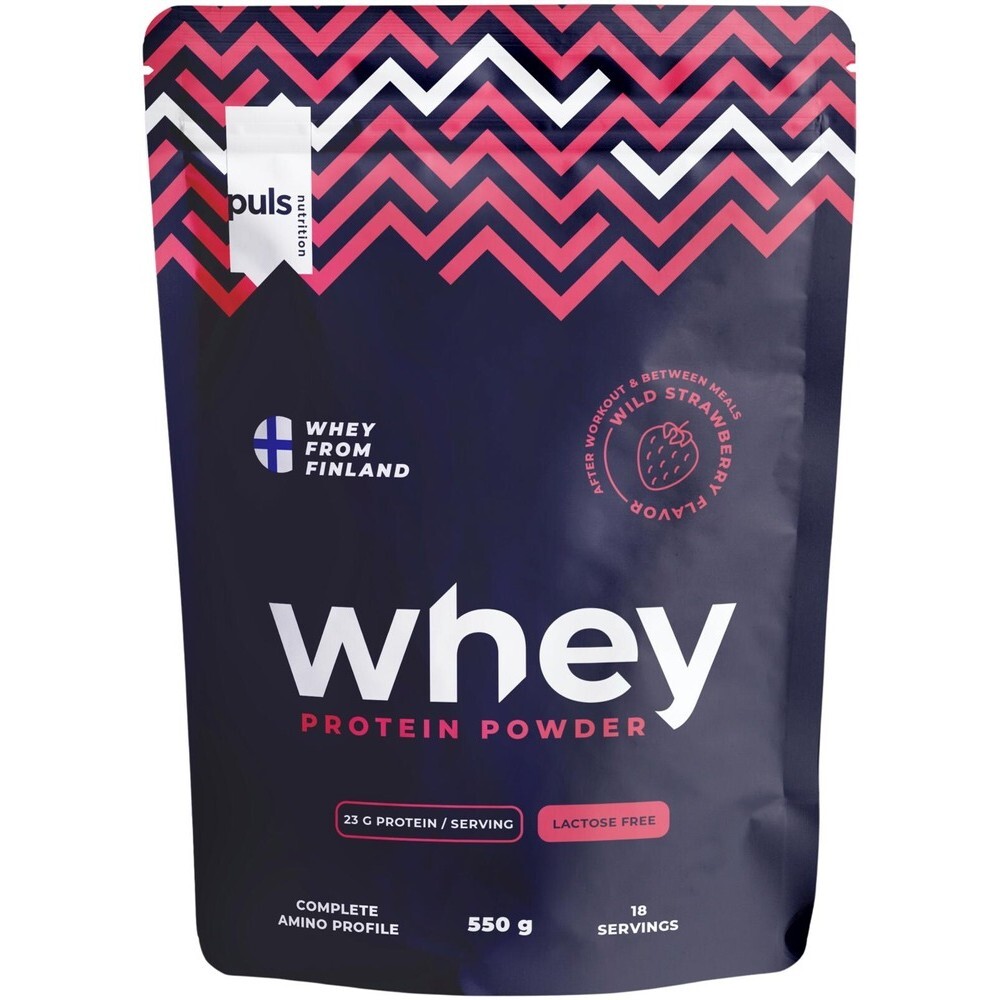 Протеин Puls Whey 550G Metsamansikanmakuinen Proteiinijuomajauhe ...