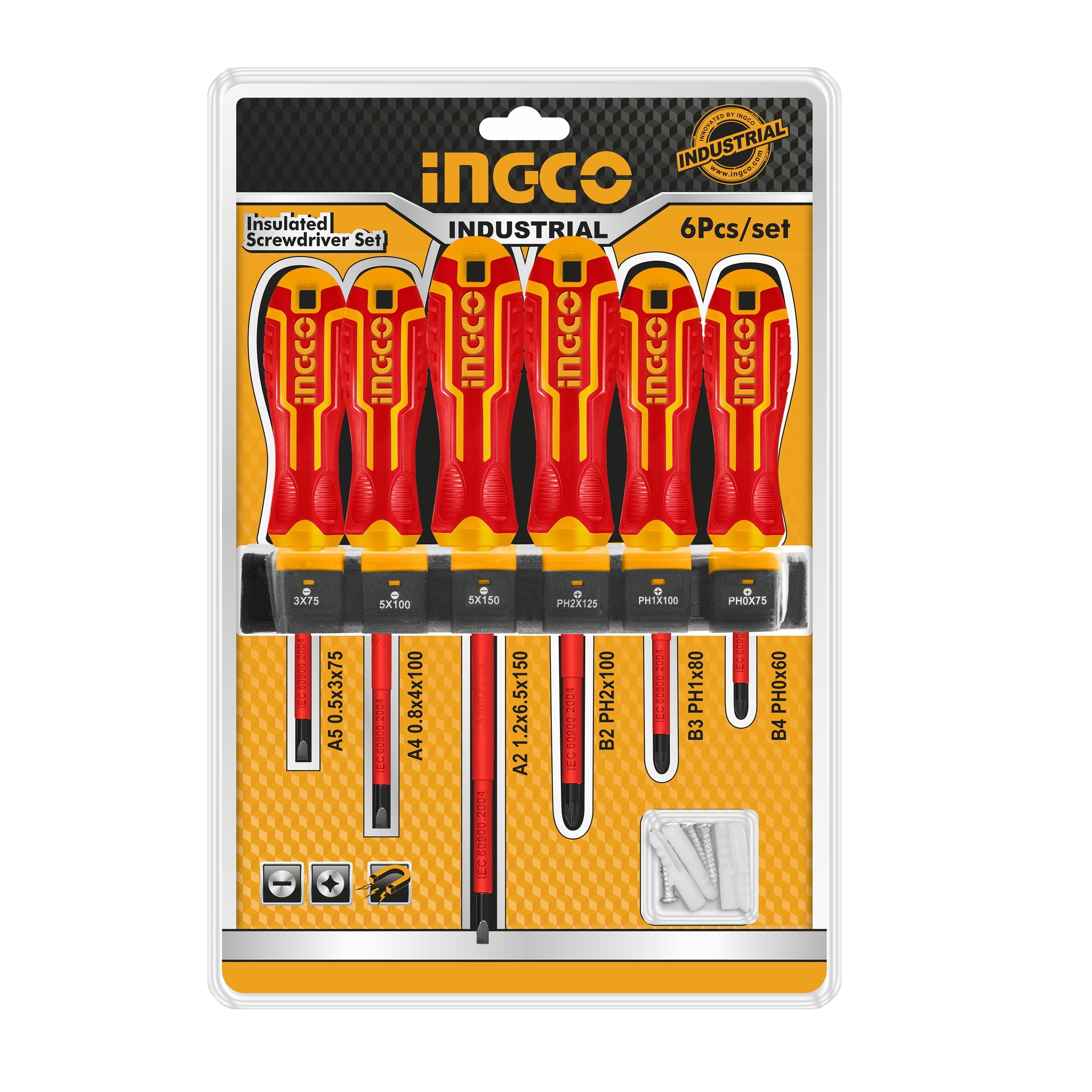 Набор изолированных отверток 6шт. INGCO HKISD0608 INDUSTRIAL - купить ...