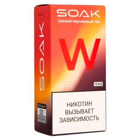 Одноразовый Pod Soak W - Peach Iced Tea (10000 затяжек) купить по цене ...