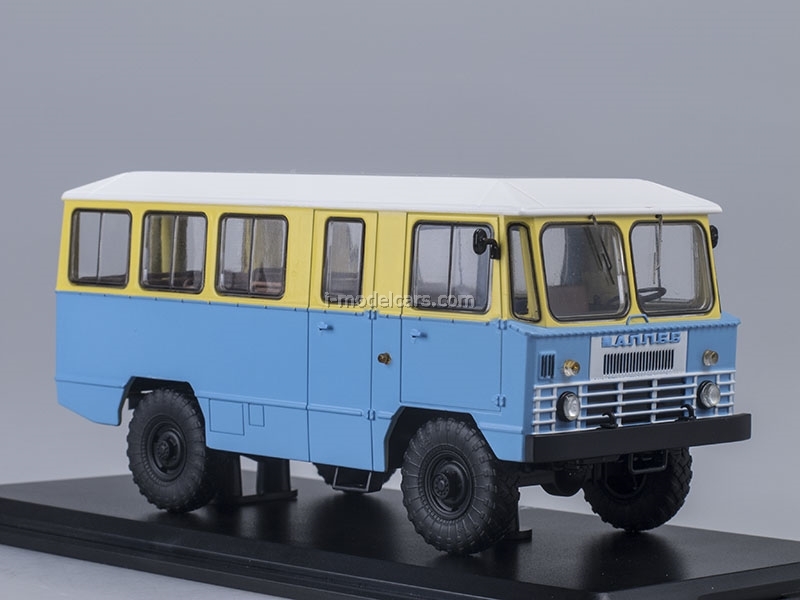 MODEL CARS GAZ-66 AMS-66 Army Bus yellow-blue 1:43 Start Scale Models (SSM)