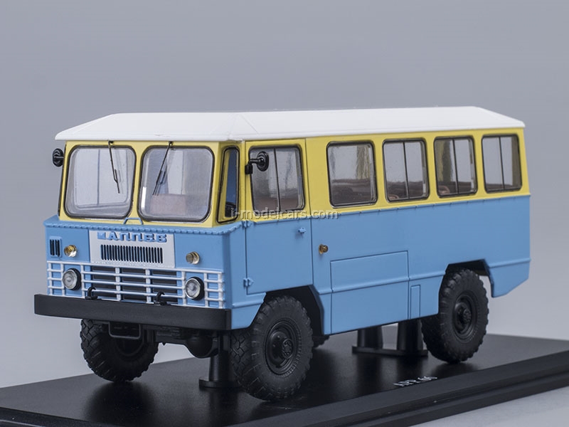 MODEL CARS GAZ-66 AMS-66 Army Bus yellow-blue 1:43 Start Scale Models (SSM)