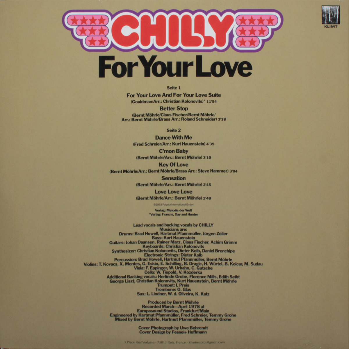 Виниловая пластинка For Your Love — Chilly купить в интернет-магазине ...