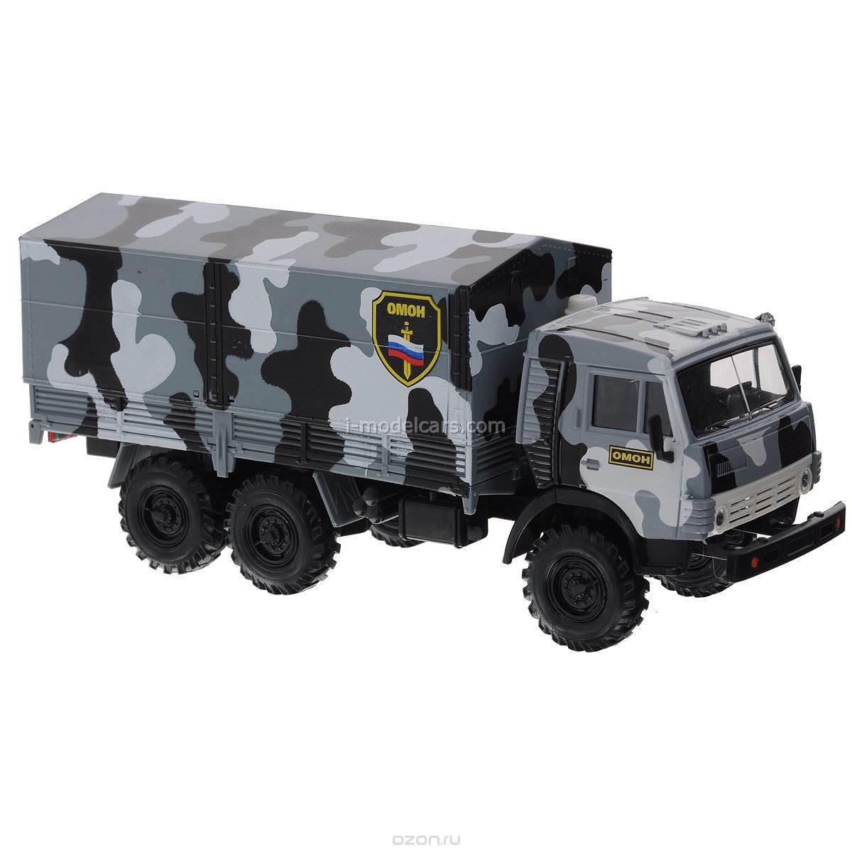 MODEL CARS KAMAZ-4310 OMON SWAT gray camouflage 1:43 Technopark
