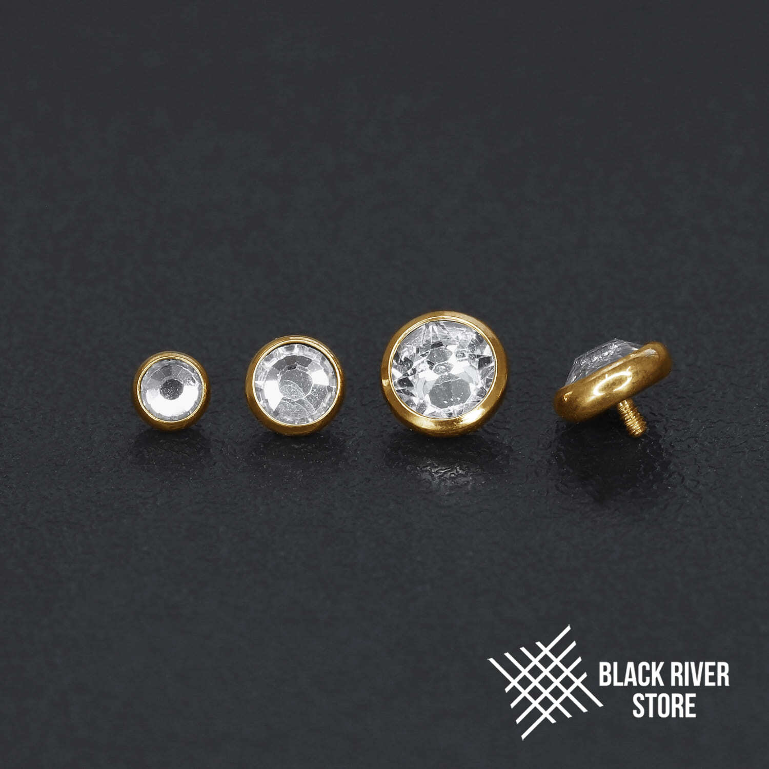 Накрутка Crystal PVD Yellow купить в магазине Black River Store