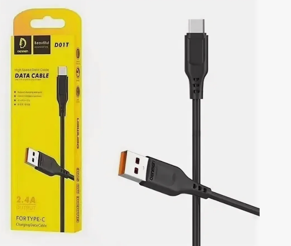 Кабель Type-C 1-метр 2,4А DENMEN D01T – купить радиотовары в Екатеринбурге | Интернет-магазин ...