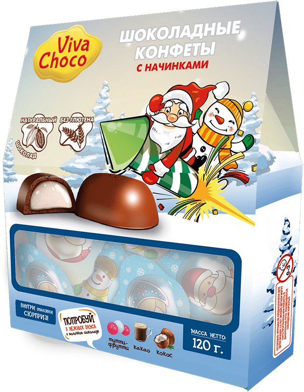 Купить Ассорти VIVA CHOCO "ICE" из молочного и темного шоколада с ...