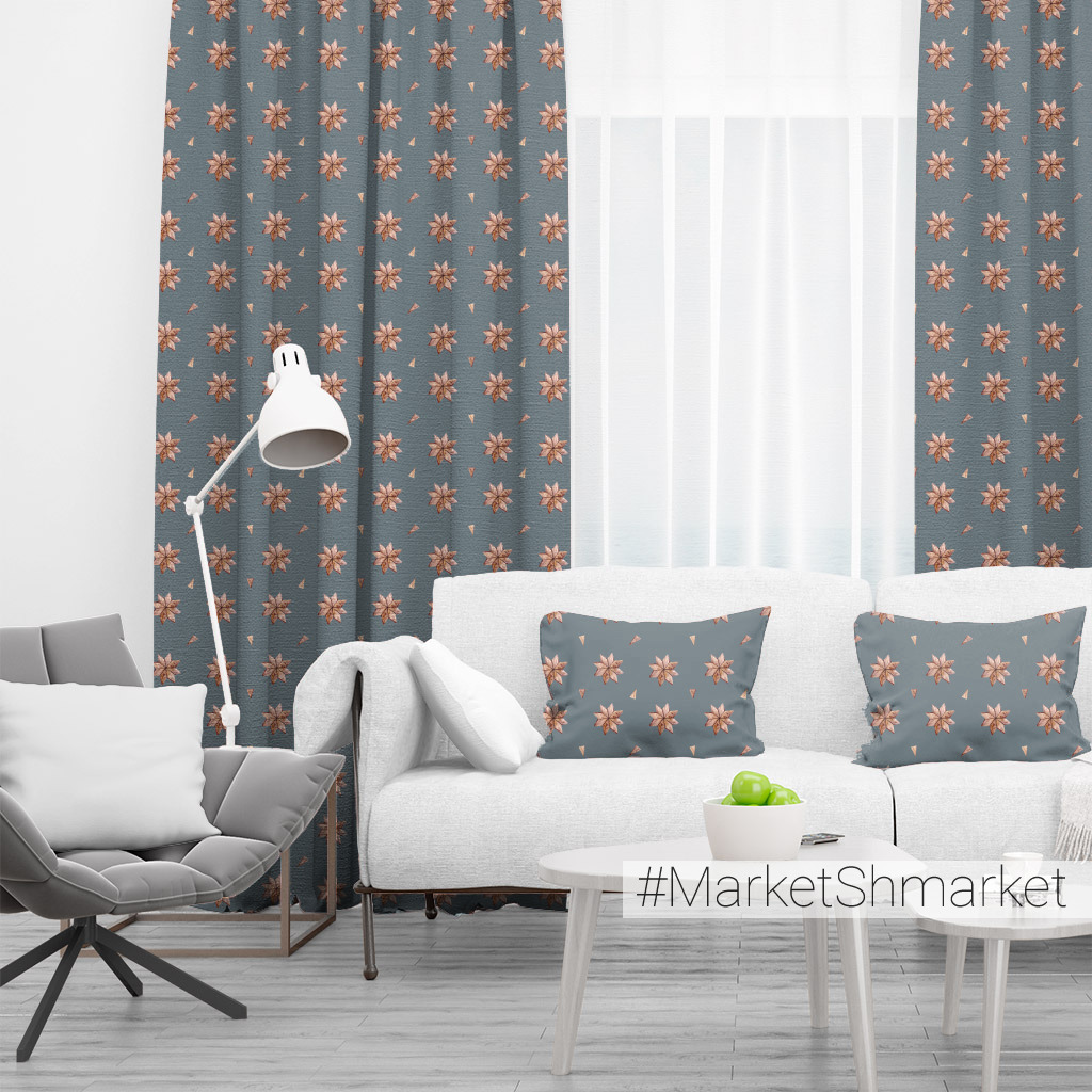 Ткани Деревянные звезды - закажи на #MarketShmarket.com любая ткань с ...