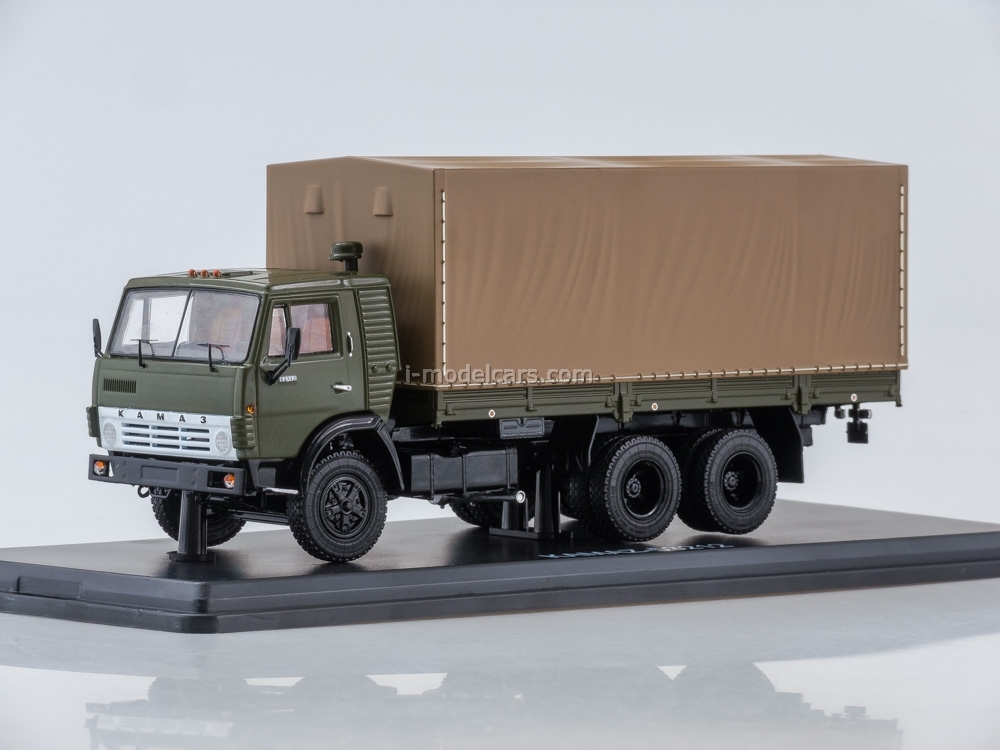KAMAZ-53212 flatbed truck with awning khaki-brown 1:43 Start Scale ...