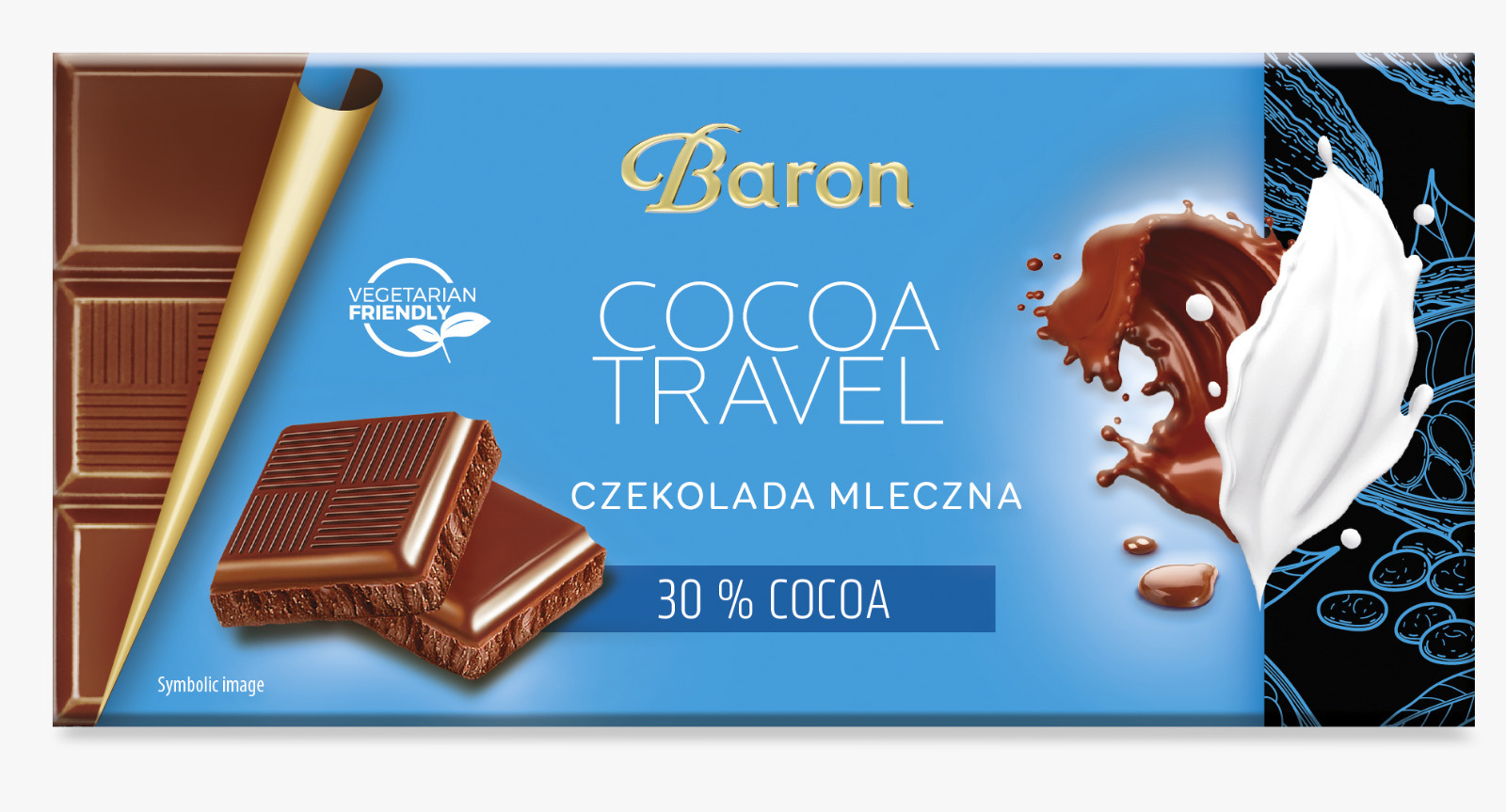 Купить Baron молочный шоколад Cocoa Travel 90г, Производство: Польша ...